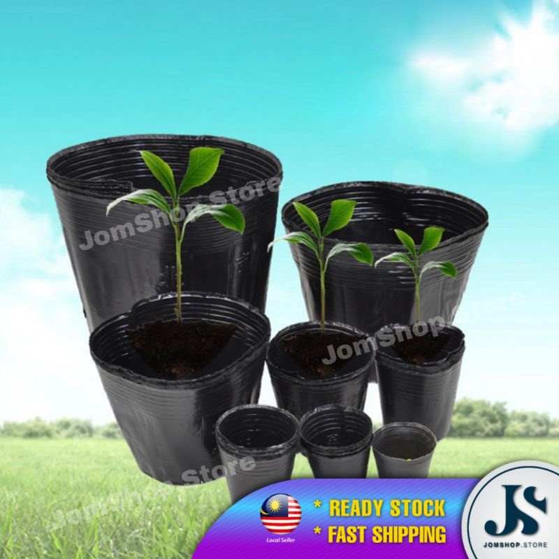 🇲🇾 Besar Polibag Hitam Tanam Pokok Anak (Poli Cawan Hitam) PE / Senai ...