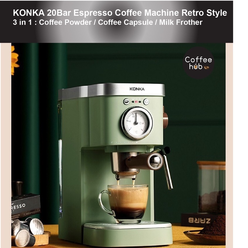 (READY STOCK)KONKA 20bar 3in1 Espresso Coffee Machine Coffee Maker ...