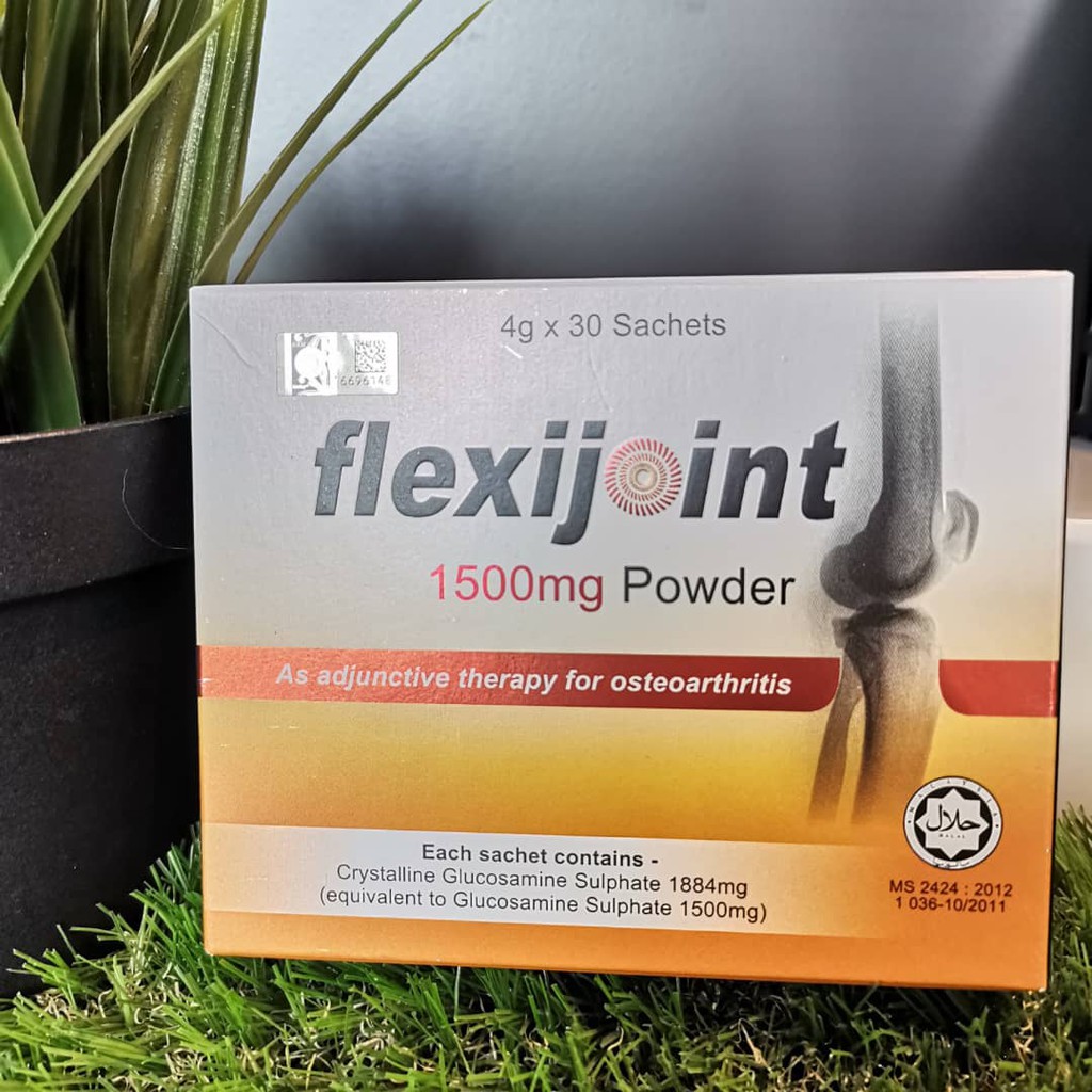 Flexijoint 1500 Powder ( Glucosamine 1500mg x 4g x 30s) 004493 | Shopee ...
