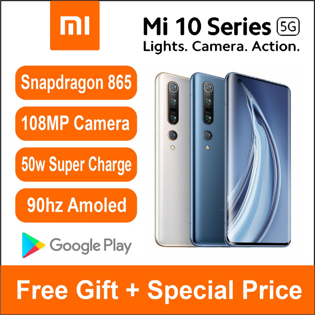[NEW] Xiaomi 10/10 Pro Snapdragon 865 90HZ Amoled 50W SuperCharge 50x Zoom 4780ma UFS3.0 Dual ...