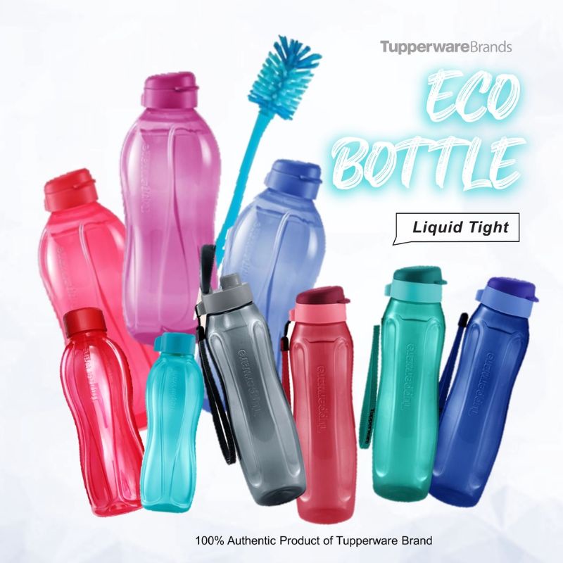 Tupperware Giant Eco Bottle 1.5L.2L Handle or straw /Slim Eco 1L Botol ...