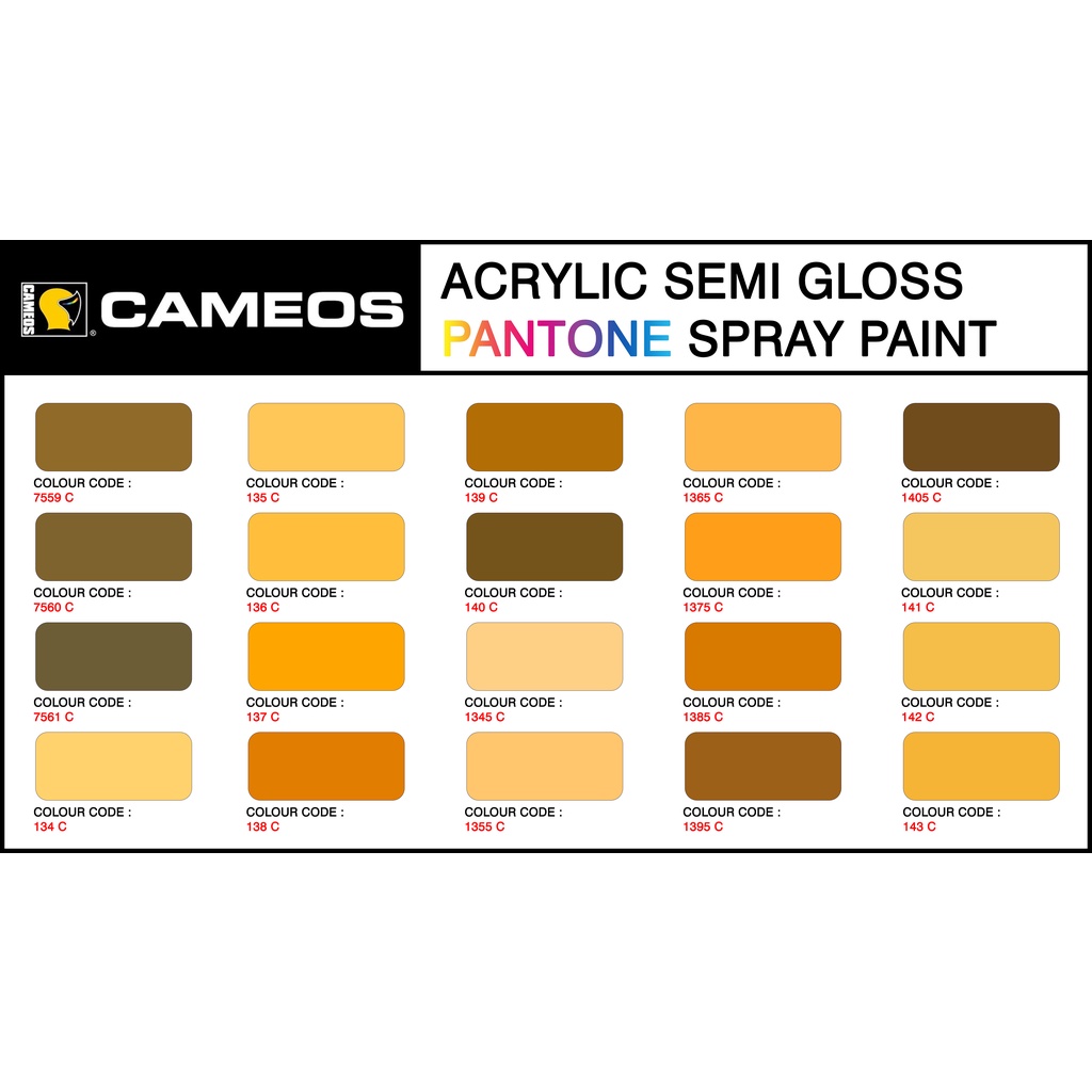 PANTONE Color P4 - Aerosol Spray Paint - CAMEOS 400ML/Bottle | Shopee ...