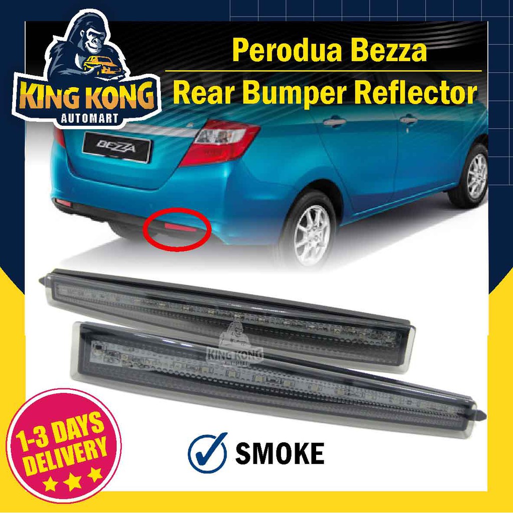 Perodua Bezza Rear Bumper Lamp Led Light Reflector - Smoke (2 PCS ...