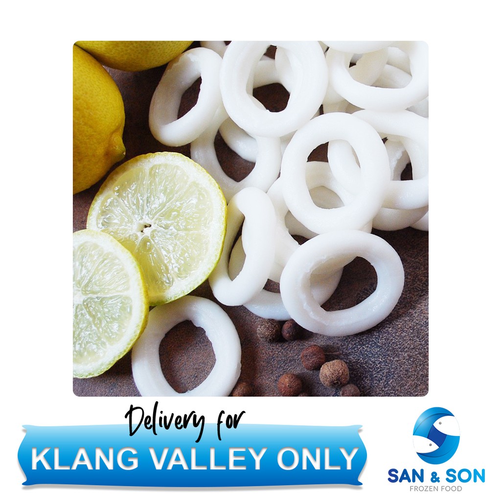 Frozen Squid Ring 1KG± per packet - Sotong ring San and Son Frozen San ...