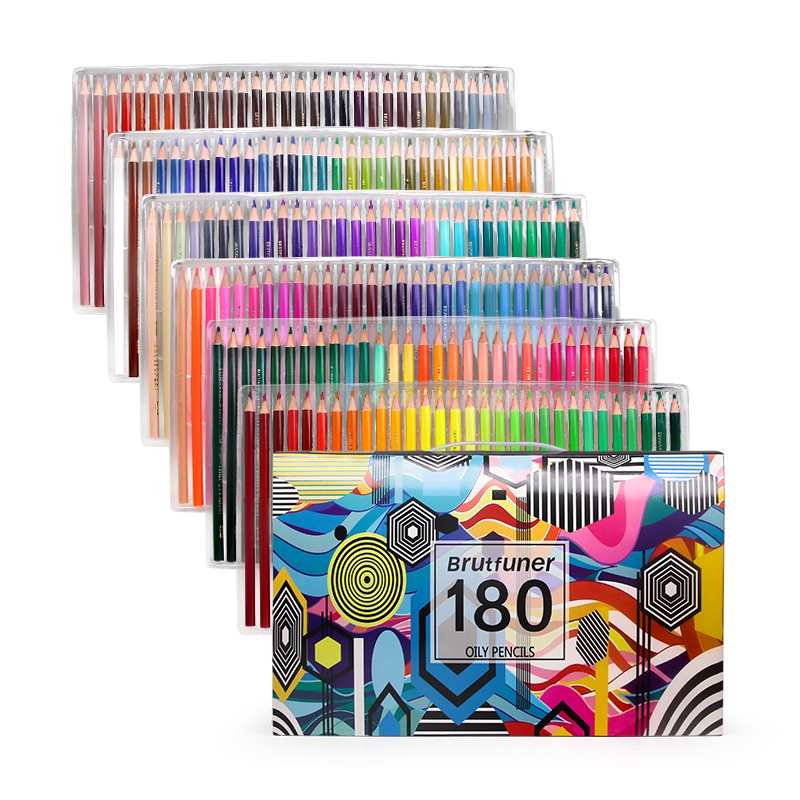 Brutfuner 48/72/120/160/180 colours water color pencil Professional Oil ...