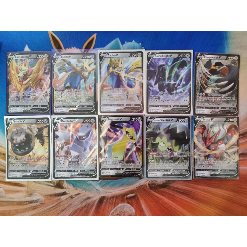 Pokemon TCG Pokemon V trading card (Steel Type) [Scizor, Stunfisk ...