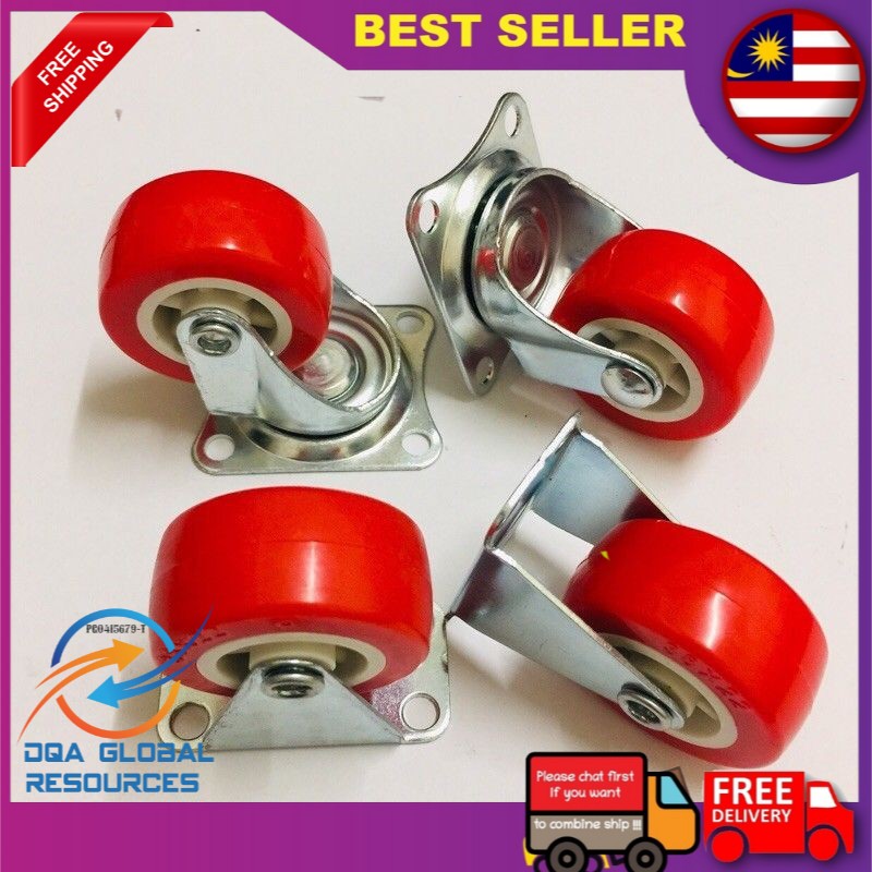 【M'SIA READY STOCK】RODA CASTOR Mini Wheels 卡斯特迷你车轮 1set 4pcs Roda Mini ...