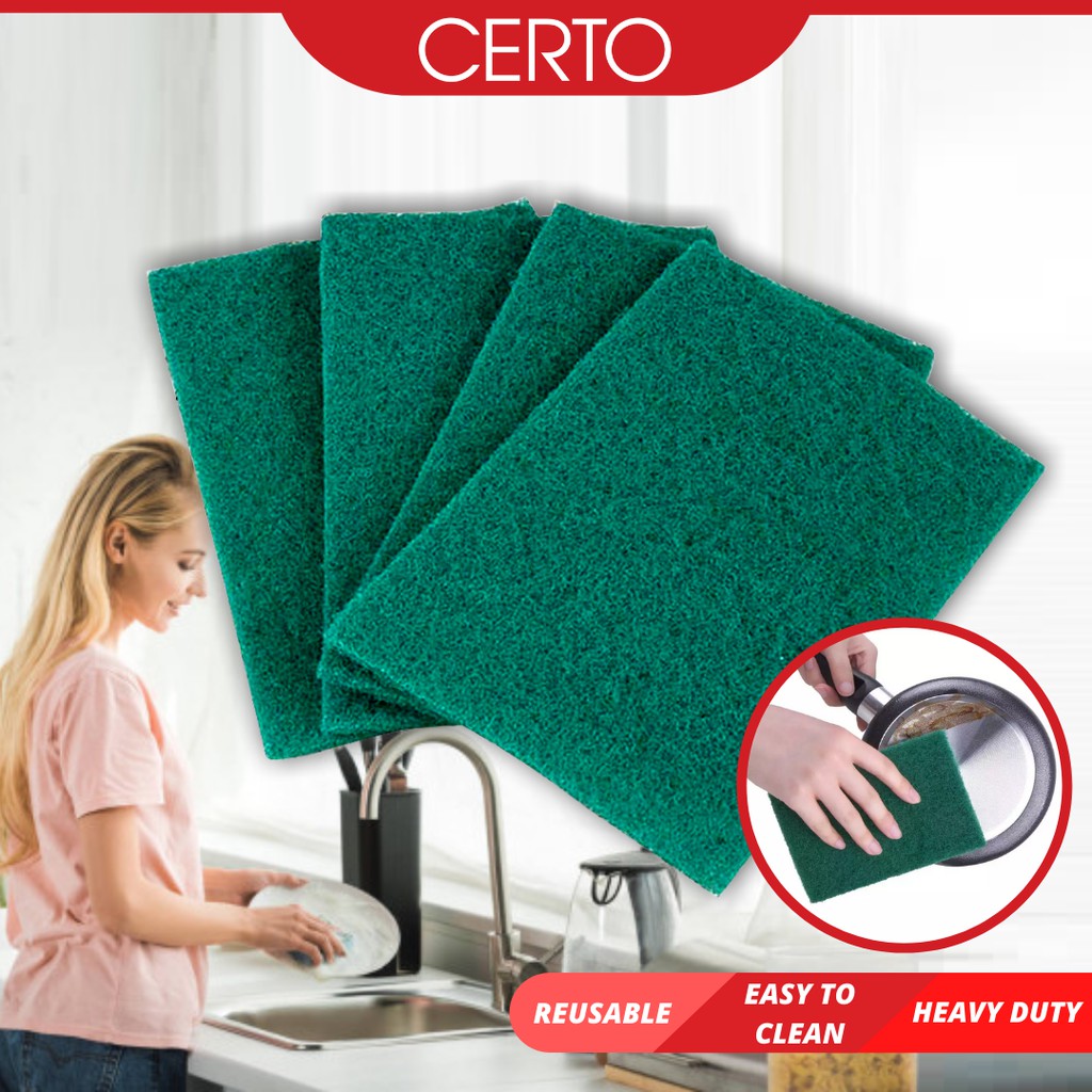 CERTO Dishwashing Sponge Cleaning Multi Purpose Scouring Pads Kitchen ...