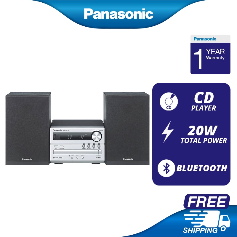 PANASONIC SC-PM250 HIFI SYSTEM 20W BLUETOOTH CD SC-PM250GSXS | Shopee Malaysia