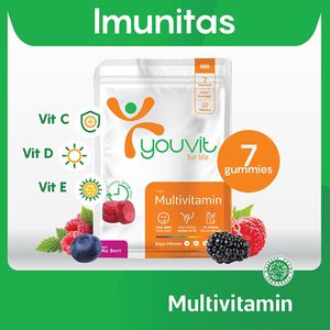 YOUVIT Multivitamin ADULT MIX BERRY 7 gummies / ADULT Multivitamin ...
