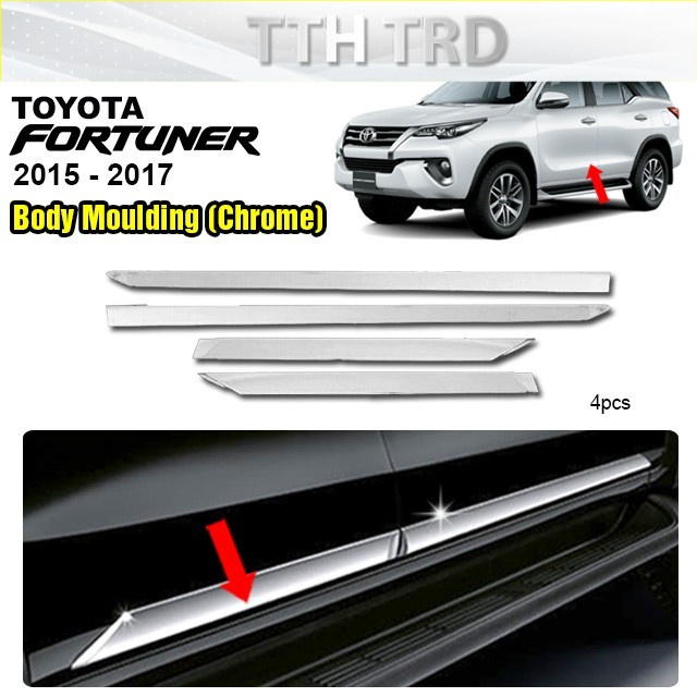 HC CARGO Toyota Fortuner 2016-2019 Side Doors Cladding Molding Trim ...