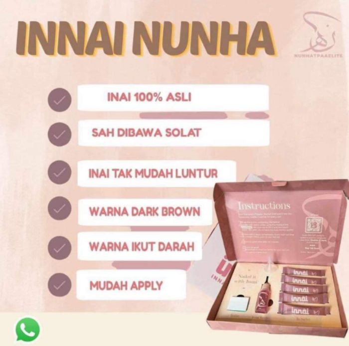 Innai Nunha Neelofa Henna Brown Merah Mahal Inai Lofa Kuku Halal Sah ...
