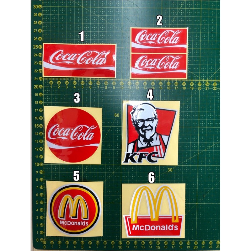 Sticker motor sticker pantul cahaya sticker coca cola kfc mcd | Shopee ...