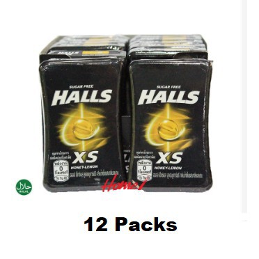 12 Packs Halls XS Honey-Lemon Sugar Free Mint Sweet 15g Each (READY STOCKS) | Shopee Malaysia