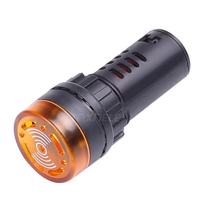 AD16-22SM 12V 24V 110V 220V 380V 22mm Flash Signal Light Red LED Buzzer Beep Alarm Indicator Red ...
