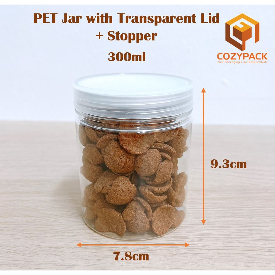 🔥Ready Stock🔥 PET Jar with Transparent Lid and Stopper/Balang Kuih ...
