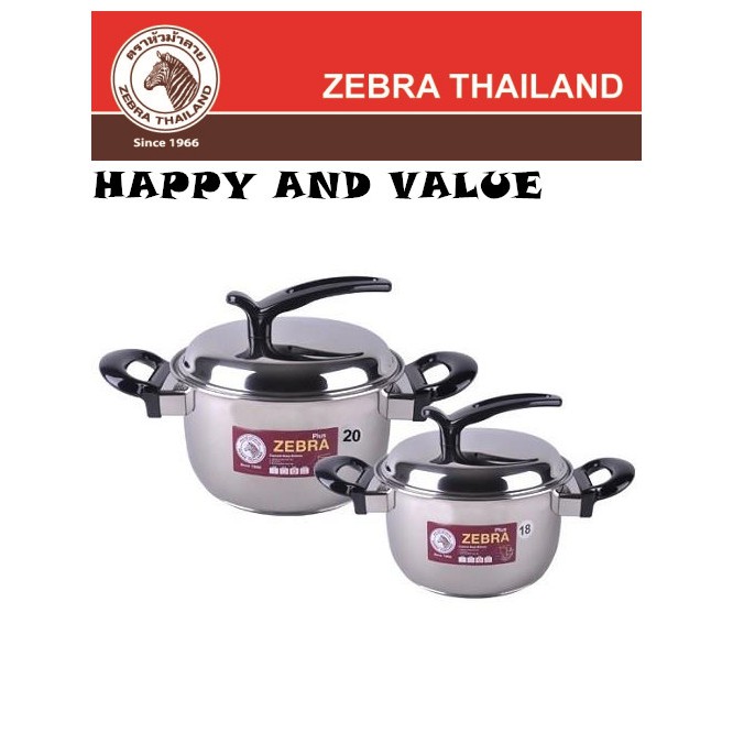 100% Original Thailand Zebra Stainless Steel Pot Set 18cm & 20cm ...