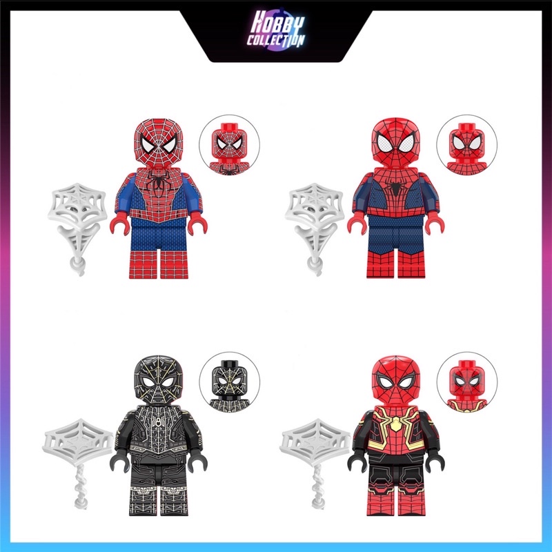 Spiderman Building Block Mini Figures 4 Type Spider-Man Collection Toys ...