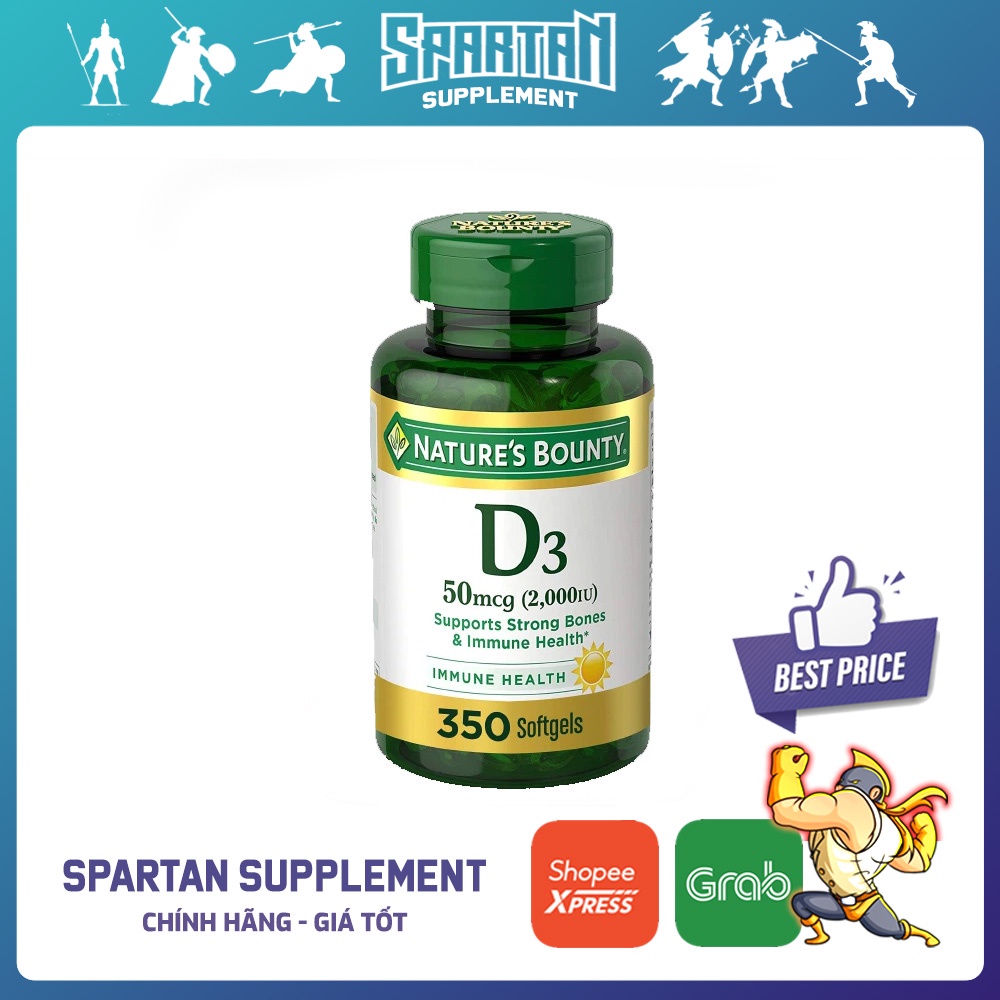 [Expiry Date: 2027] Nature's Bounty Vitamin D3 2000iu - 350 Tablets ...