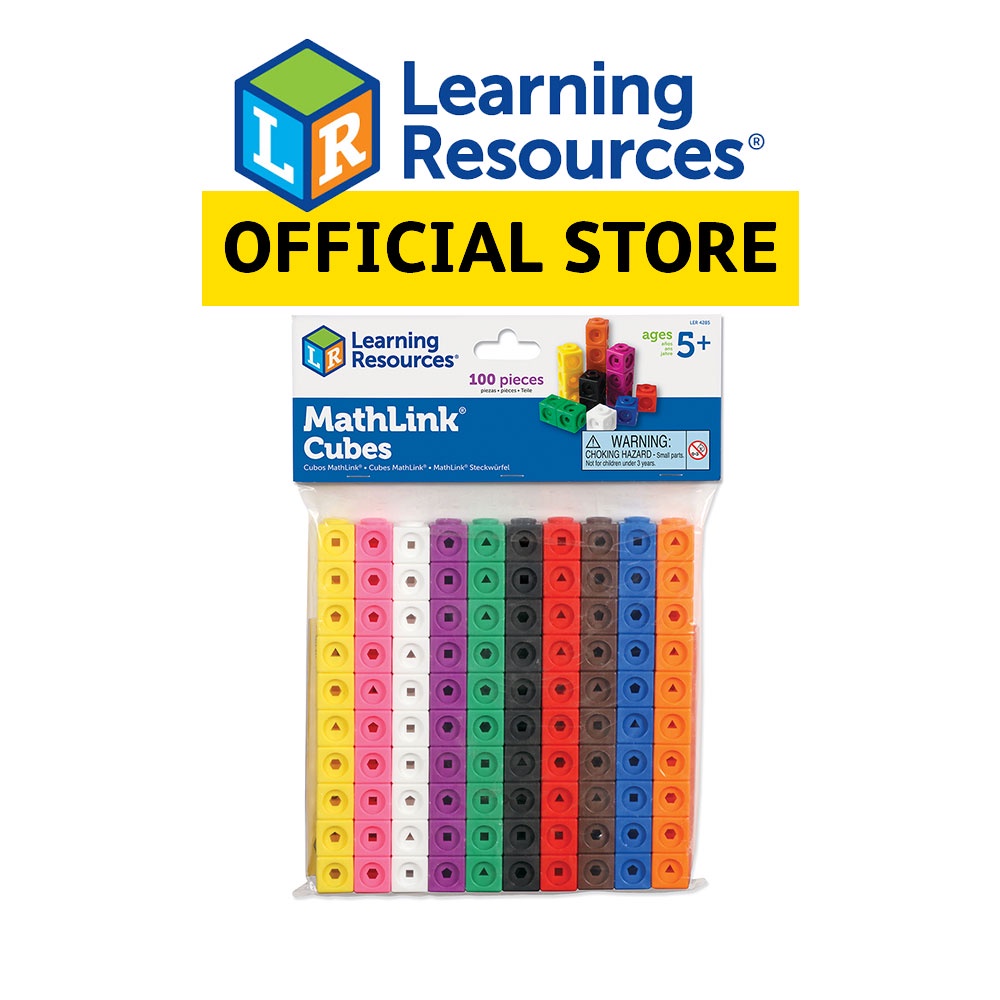 Learning Resources Mathlink Cubes (Set of 100)- Age 5-9, Maths ...