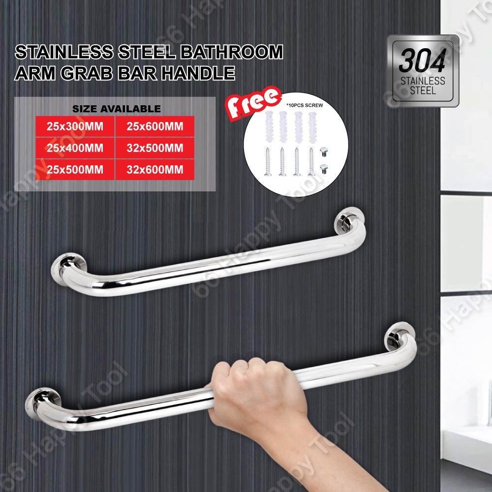Safety Handrail Bathroom Grab Bar Handle Stainless Steel 30/40/50/60cm ...