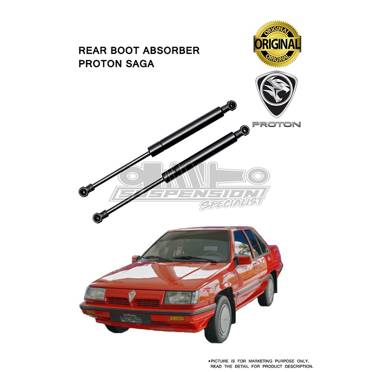 PROTON SAGA ISWARA REAR BONNET ABSORBER OEM BRAND (1 PAIR) | Shopee ...