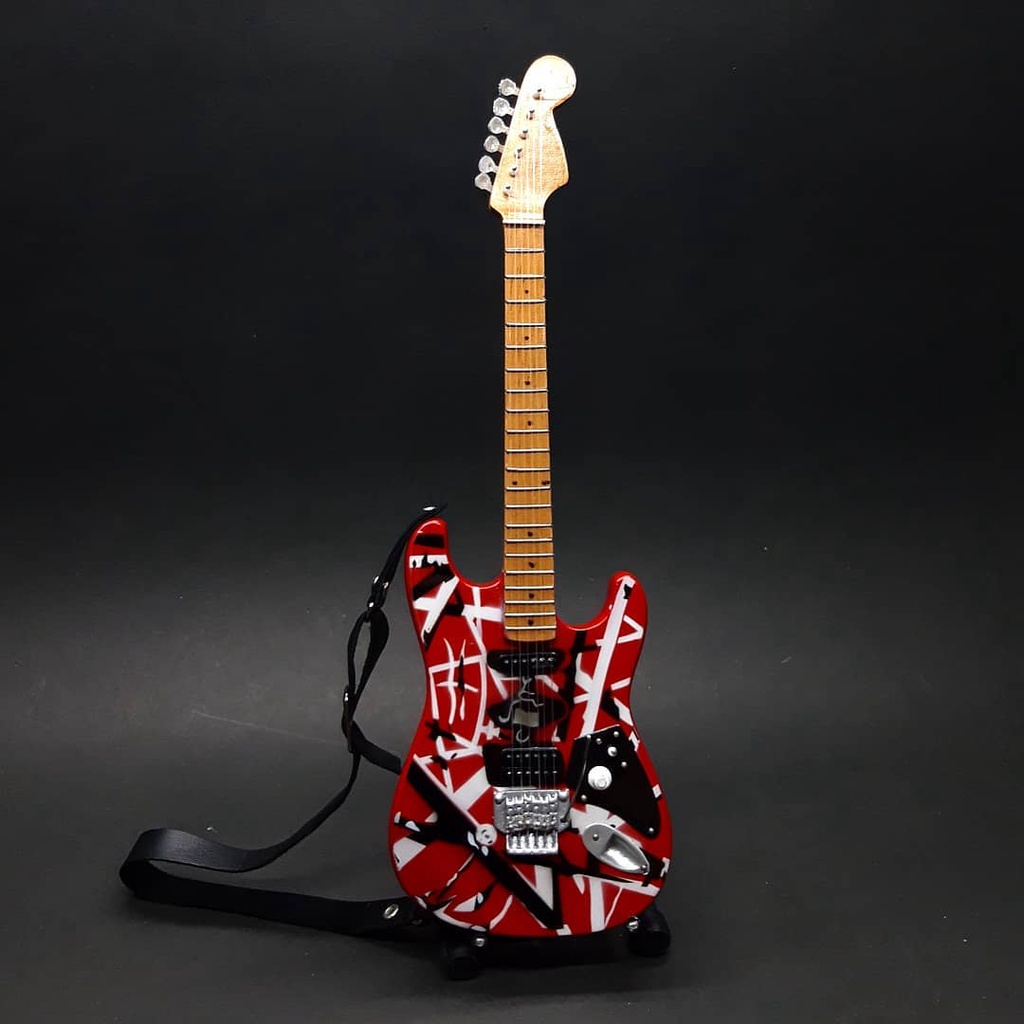 Eddie Van Halen Frankenstrate Exclusive Guitar Miniature Plus Strap ...