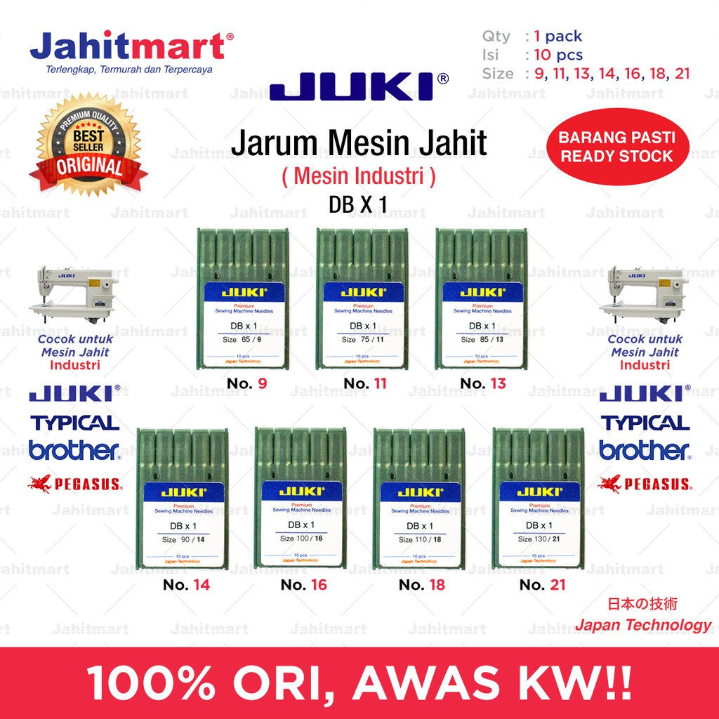 MESIN Juki Brand DB X 1 Industrial Machine Sewing Machine Needle ...