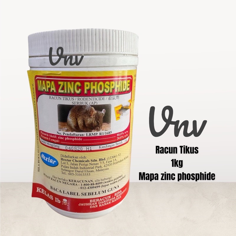 Mapa Zinc Phosphide 80% Racun Tikus Serbuk Hitam 1kg | Shopee Malaysia