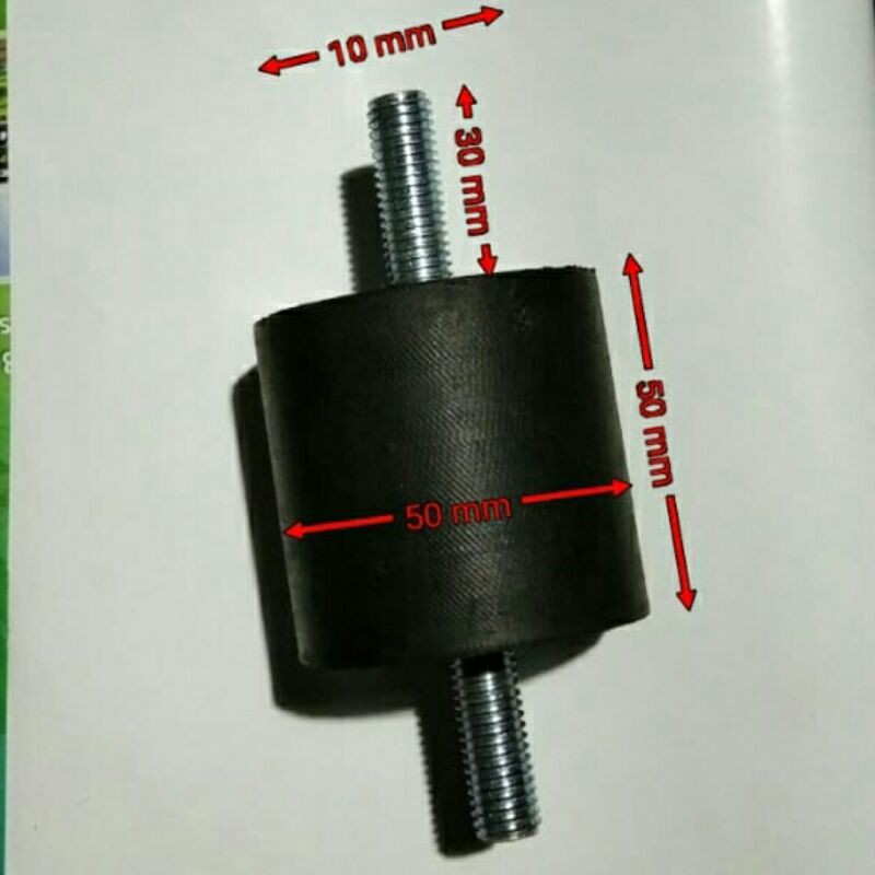 MESIN Engine mounting double bolt m10 / Engine vibration retainer 50x50 ...