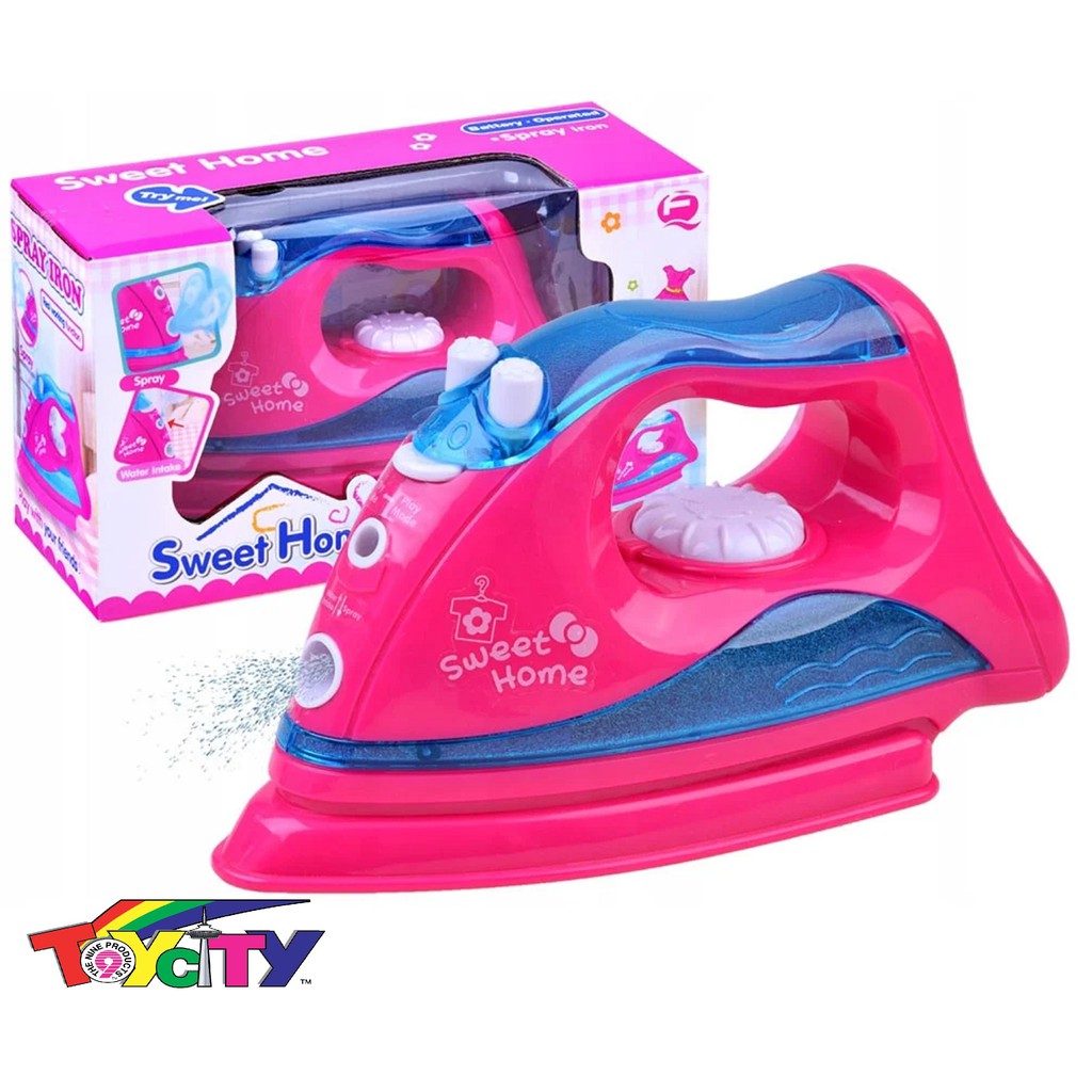 MODERN PRETTY GIRL LOVELY STYLE FASHION CHILDREN'S PLAYING IRON WITH ...