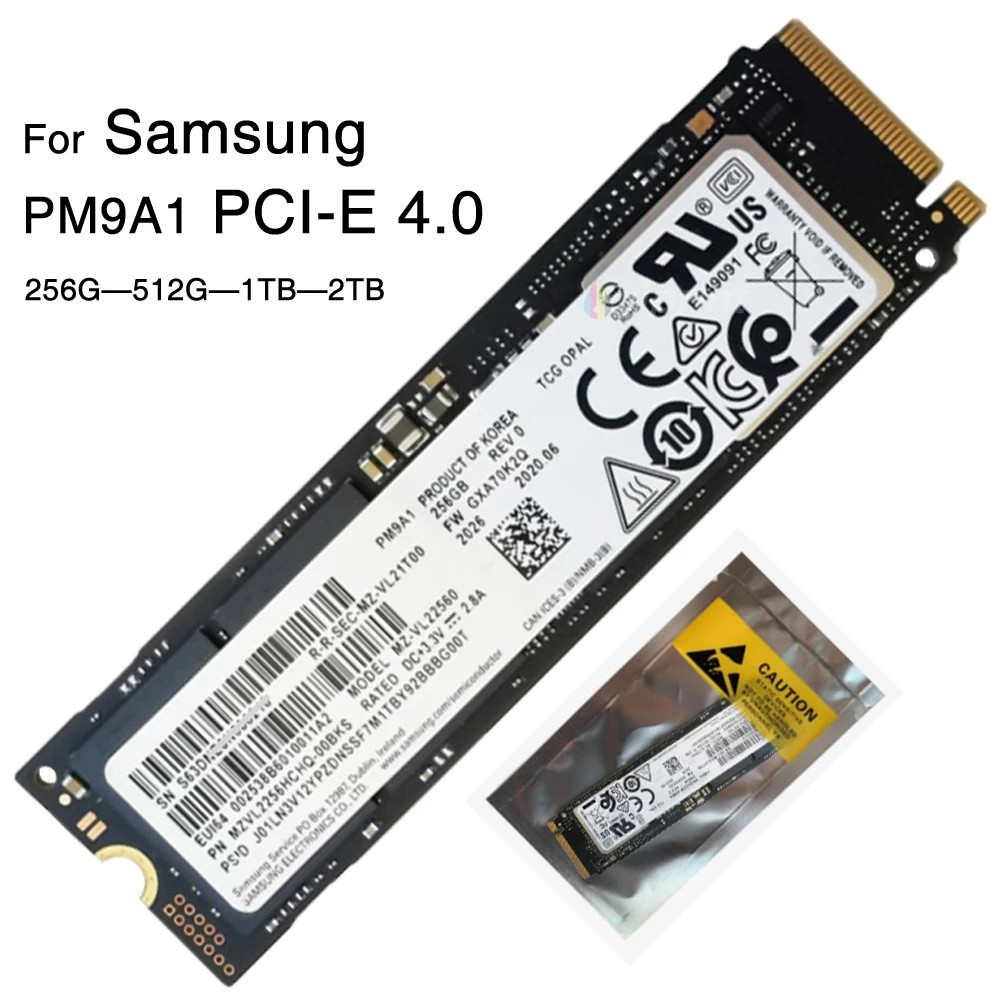 New Samsung PM9A1 PCI-E 4.0 PCIe 2280 M.2 NVME SSD 512GB 256GB pm9a1 ...