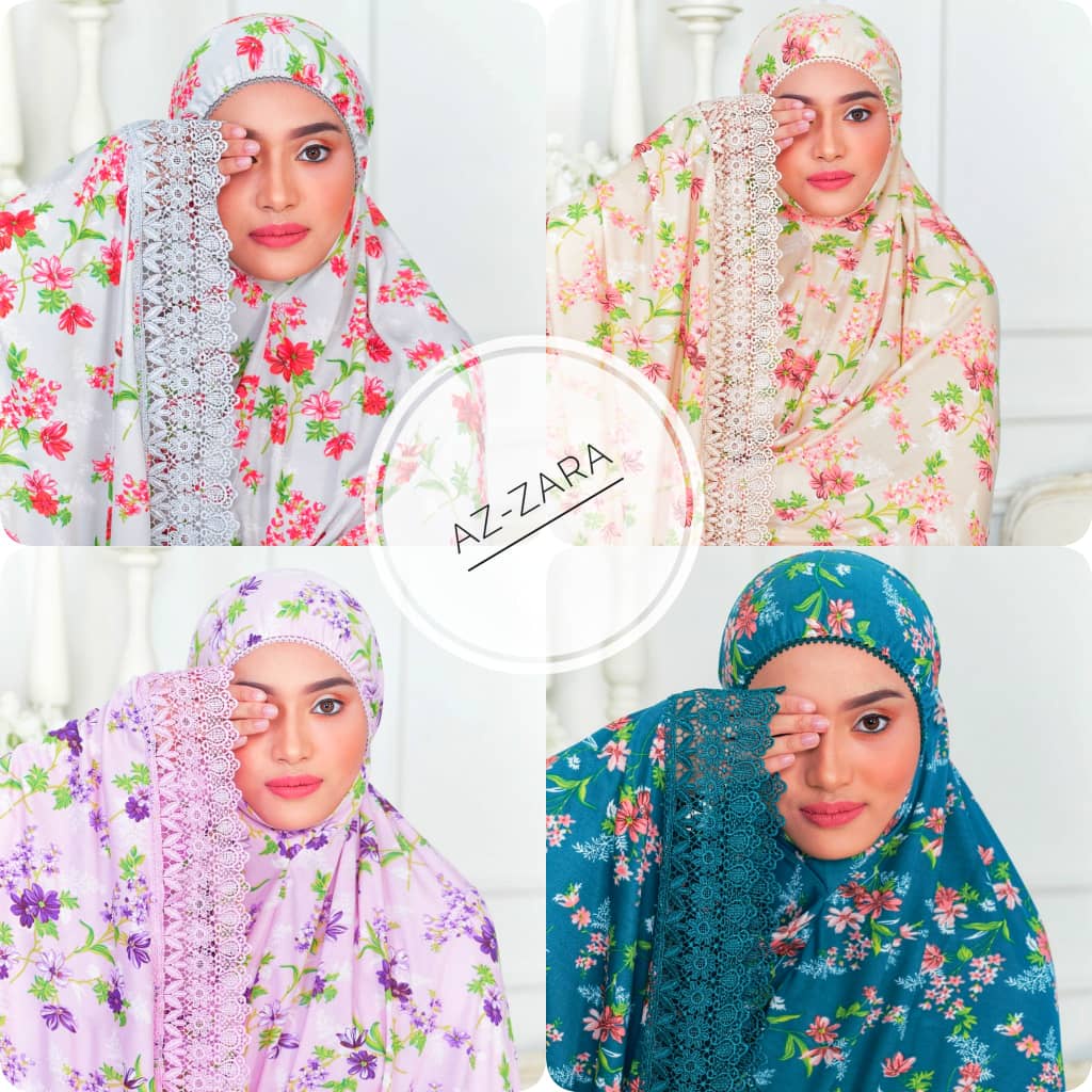 Telekung Printed Bunga (D8) Harga Borong | Shopee Malaysia