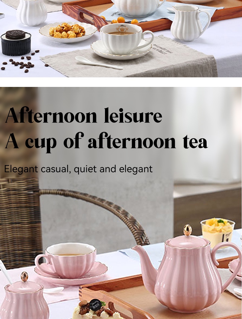 Sweejar Porcelain Tea Sets British Royal Series 8 OZ Cups& Saucer ...