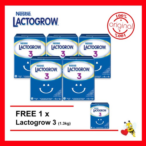 Nestle Lactogrow Step 3 (1-3 Years) 1.3kg x 6 ( 1 Carton) EXPIRY 05/2020 | Shopee Malaysia