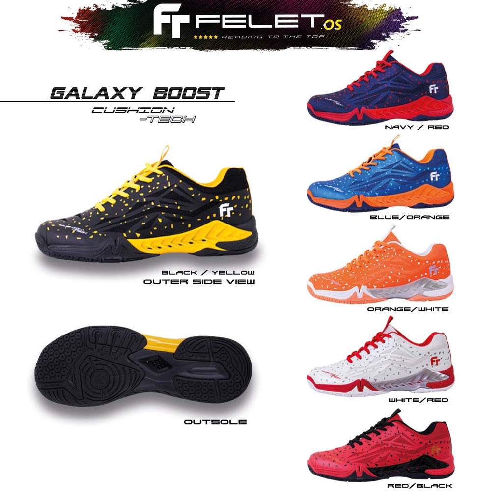 FELET The Latest Galaxy Boost Badminton Shoes | Shopee Malaysia