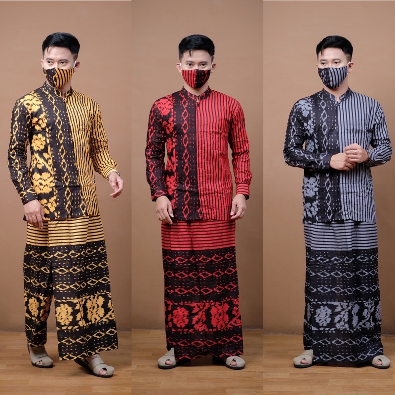 KEMEJA Koko SONGKET SARUNG PANTS KEISHAN.ID || Muslim clothes || Eid ...