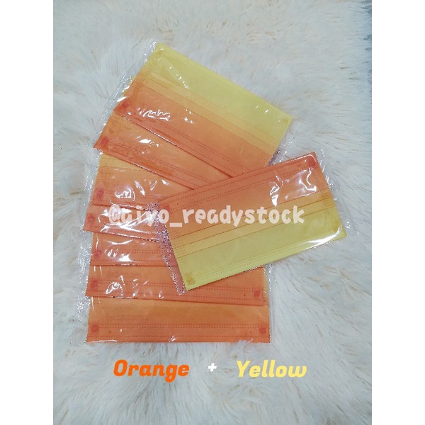 Mask medical 50 PCS/1PC GRADIENT RAINBOW🌈 colour surgical face mask mix ...