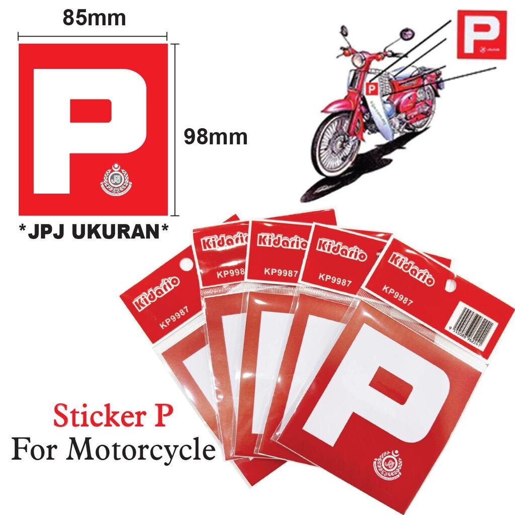 2pcs Motosikal Motorcycle Motor Motorbike L Lesen Sticker P Lesen ...