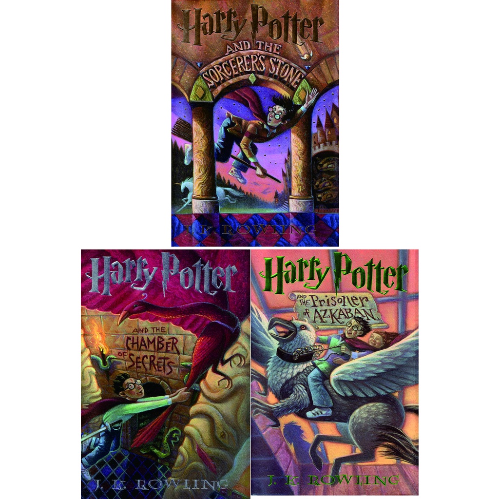 Harry Potter Novels 1,2 & 3 - JK Rowling (English Version) | Shopee ...