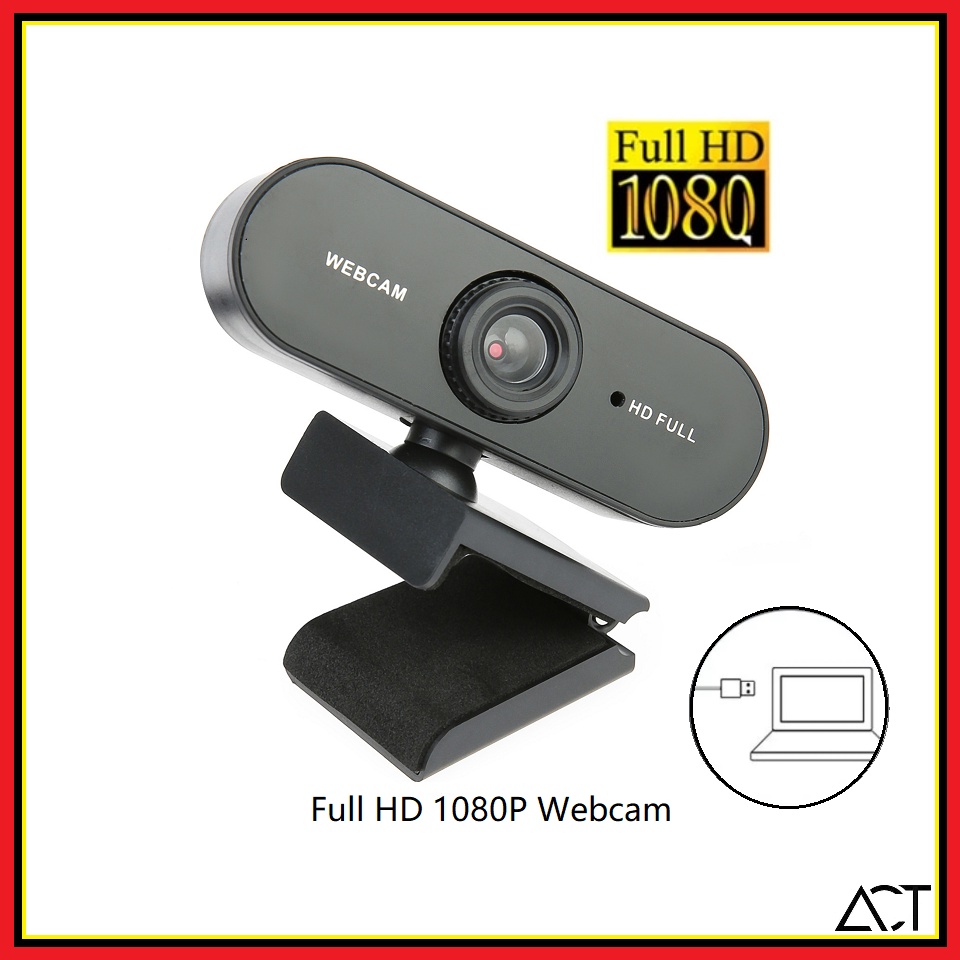 Full HD 1080P Webcam Computer PC Web Camera With Microphone Rotatable ...