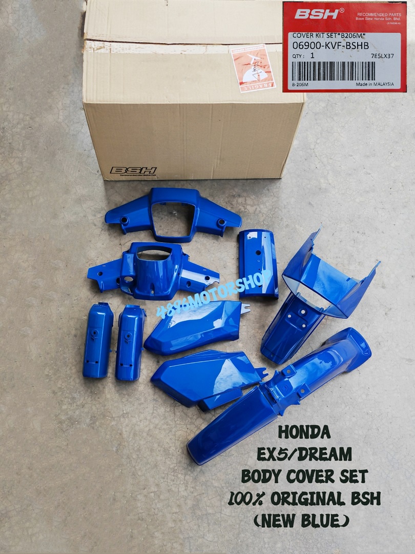 100% ORIGINAL BSH HONDA EX5 DREAM FULL BODY COVER SET COVERSET SCREW SET ORI 06900-KVF-BSHBLK ...