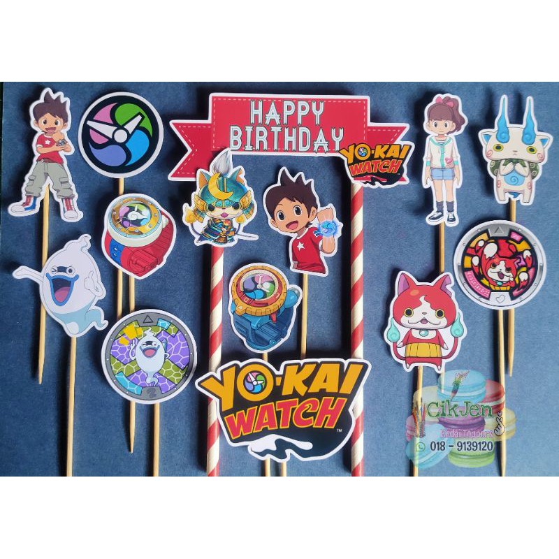 Yokai Watch Cake Topper A4 saiz READY STOCK | Shopee Malaysia