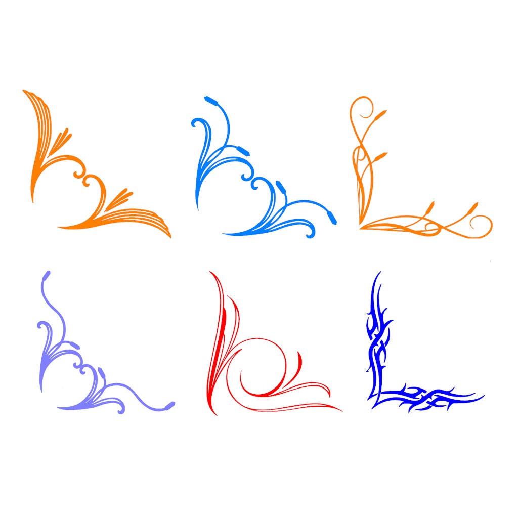 sticker floral cermin lori Scania Volvo Actros Hino Man Daf Foton Howo ...