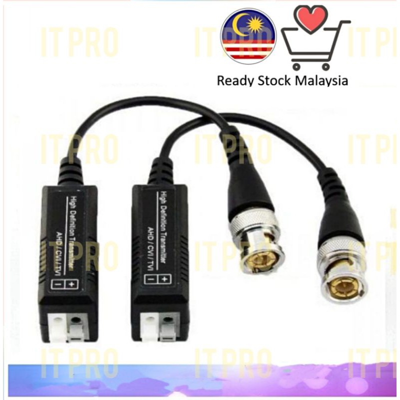 PRO🏠CCTV Passive Video BALUN BNC RG59 to CAT 5E & CAT 6 (1 PAIR ...