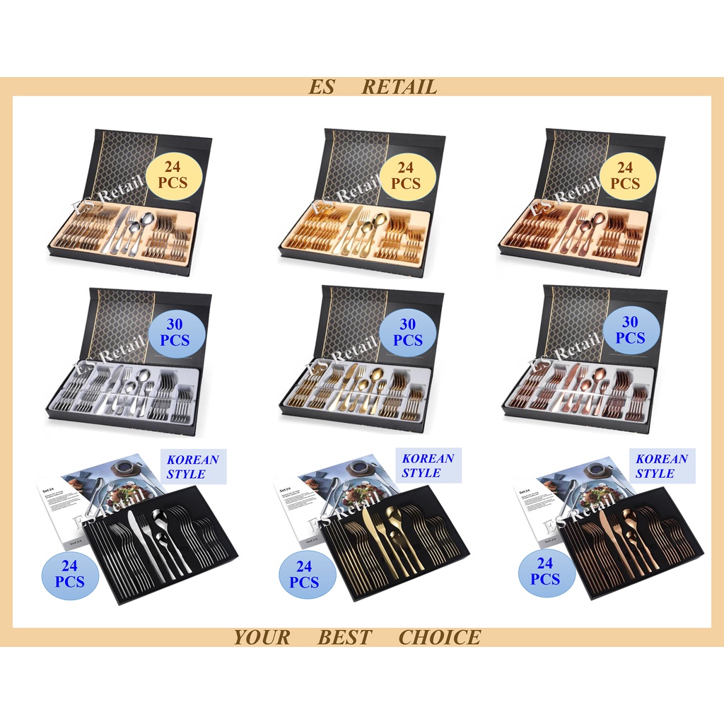 24 cutlery set spoon & fork 30 cutlery set spoon & fork, sudu dan garpu ...