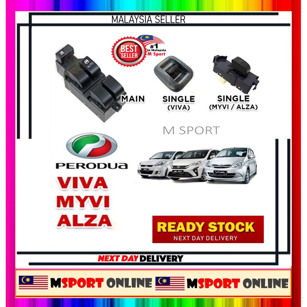 Suis tingkap produa OEM Fitting Perodua Myvi Alza Viva Main Power ...