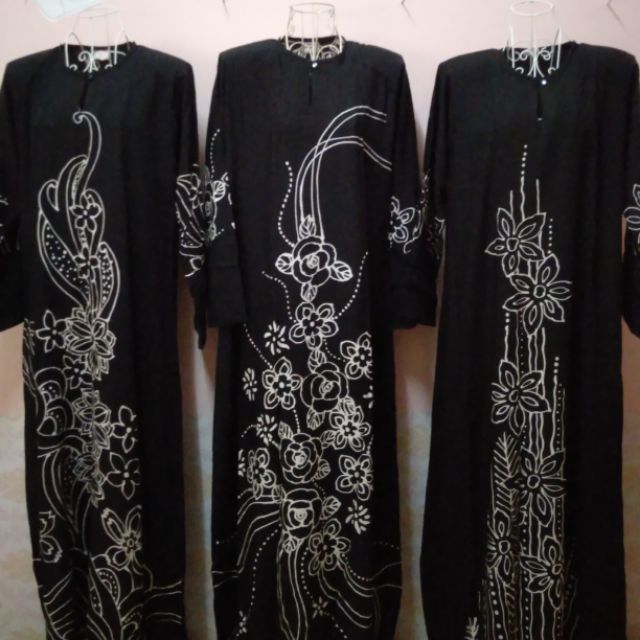 JUBAH MODEN /JUBAH batik/ JUBAH HITAM PUTIH batik murah | Shopee Malaysia