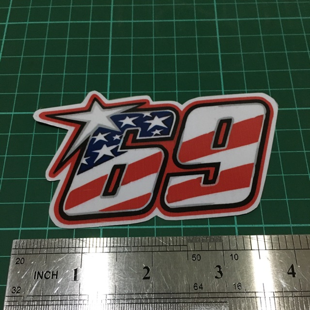 Sticker Nicky Hayden 69 logo | Shopee Malaysia