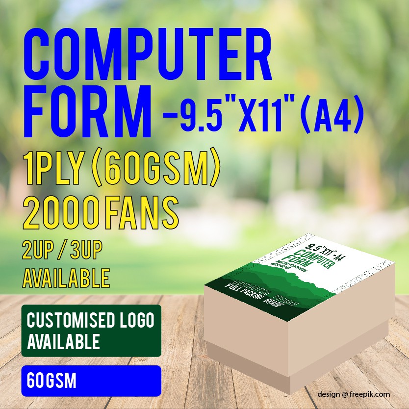 [ Premium GRADE ] 9.5X11 COMPUTER FORM / DOT MATRIX PAPER - 1 PLY ...